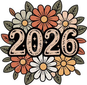 2026 Retro Floral DTF Transfer