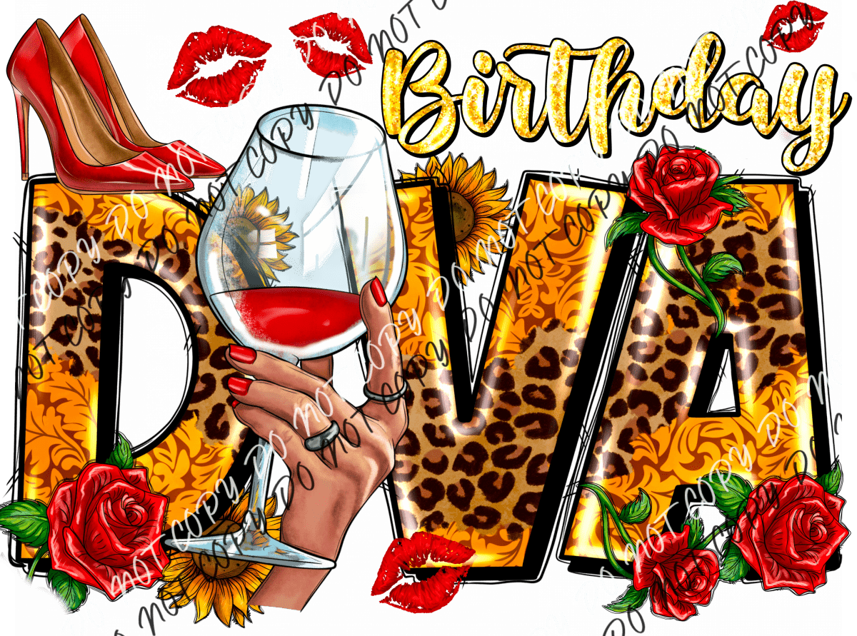 Birthday Diva DTF Transfer