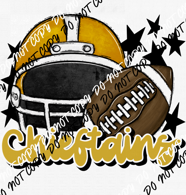 Football Helmet Chieftans DTF Transfer (See Color Options) | We Print U ...