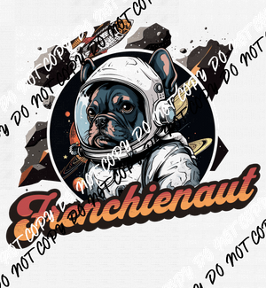 Frenchie Dog Astronaut DTF Transfer